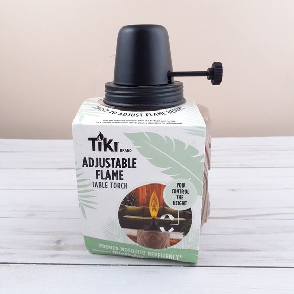 Tiki | Accents | Tiki Adjustable Flame Table Torch Brown Glass | Poshmark